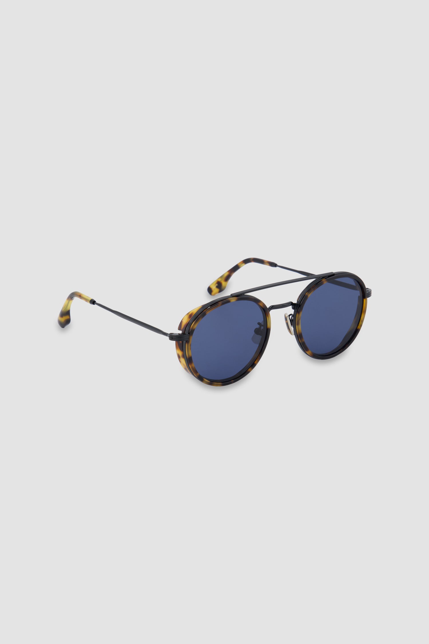 L.G.R Black/Havana Tartarugato/Blue 54' Tsavo Metal Explorer Sunglasse