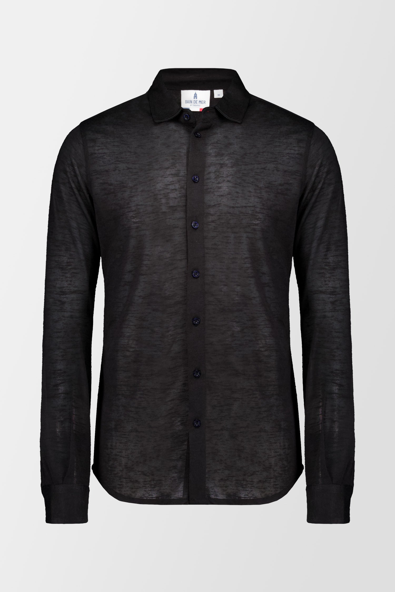 Buy Bain de Mer Byblos Linen Shirt | Men | Black | Original Luxury